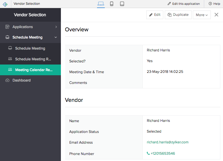 Understand Detail view Layouts in Calendar Report | ManageEngine ...