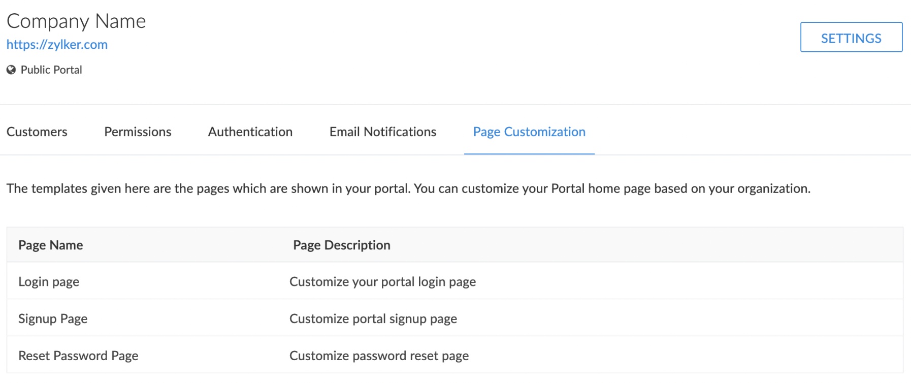 Customize Customer Portal Pages Manageengine Appcreator Help