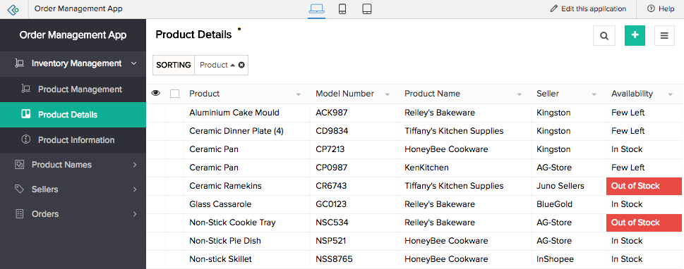 Understand Common Actions In List Report Manageengine Appcreator Help