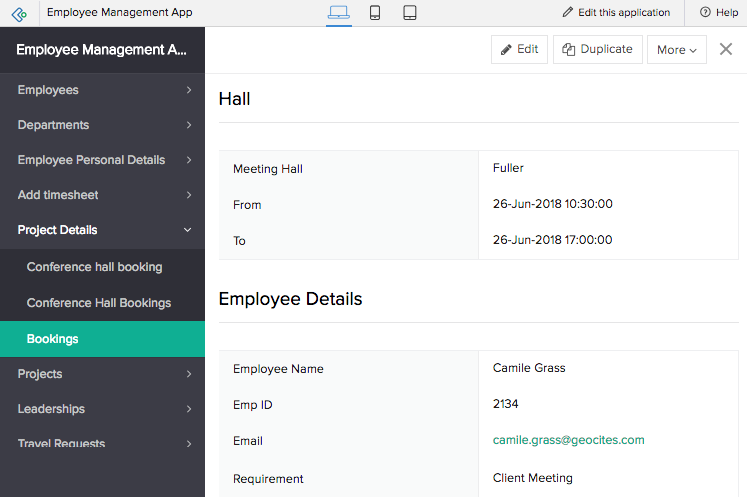 Understand Detail View Layouts in Timeline Report | ManageEngine ...