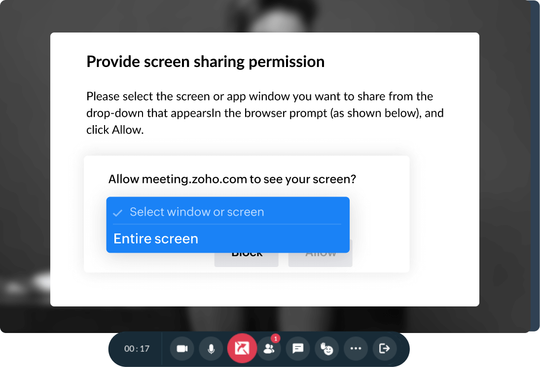 How to Share Screen on Computer & Mobile? - Zoho Meeting