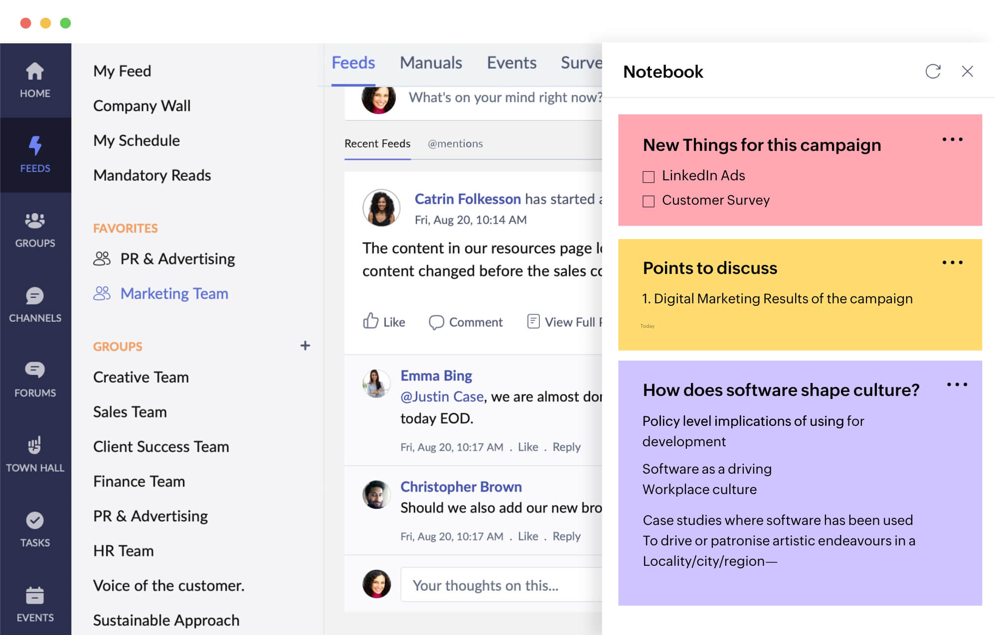 Stay connected to your notes and your teams