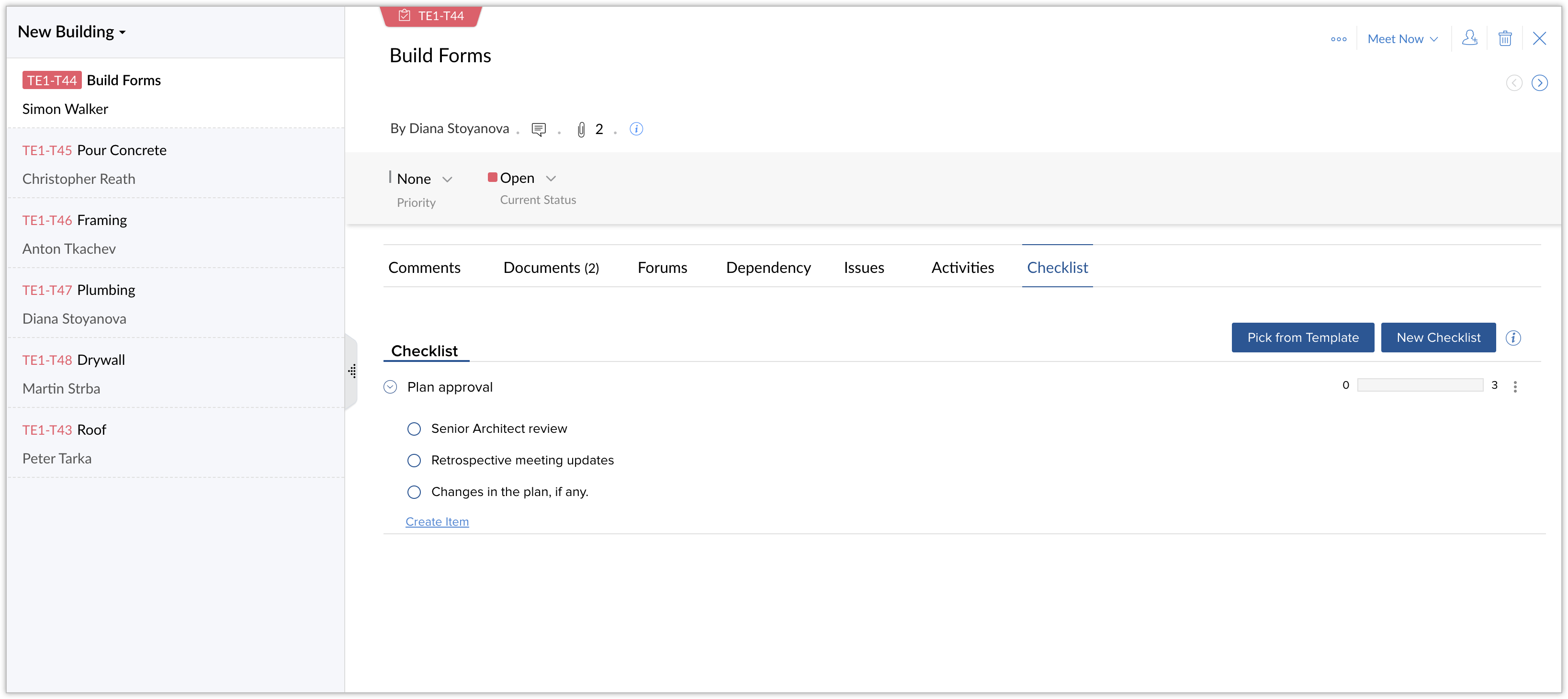 Checklist for Zoho Projects | User Guide | Zoho Projects | Online Help
