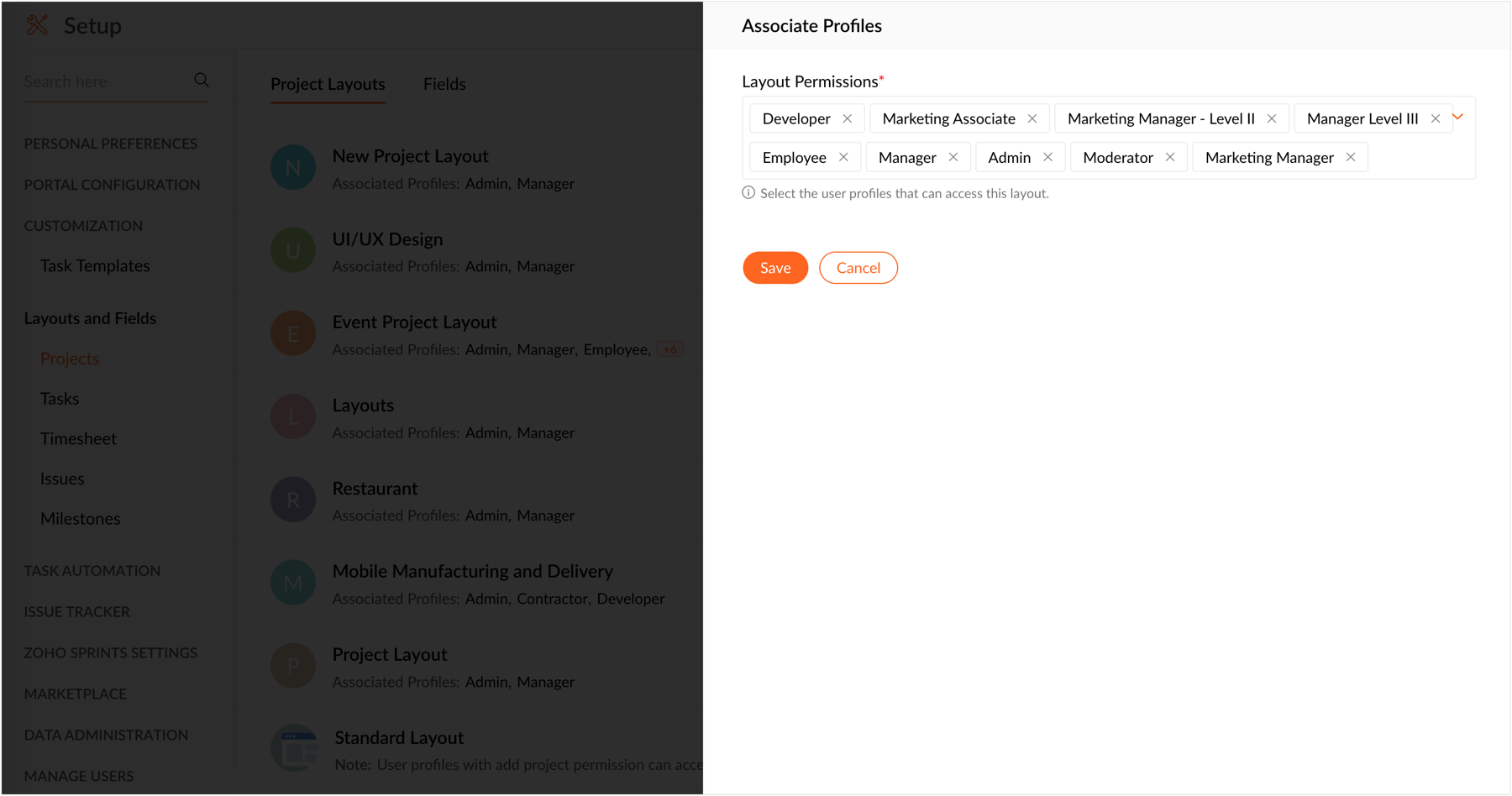 Layouts And Custom Fields Tutorials Zoho Projects