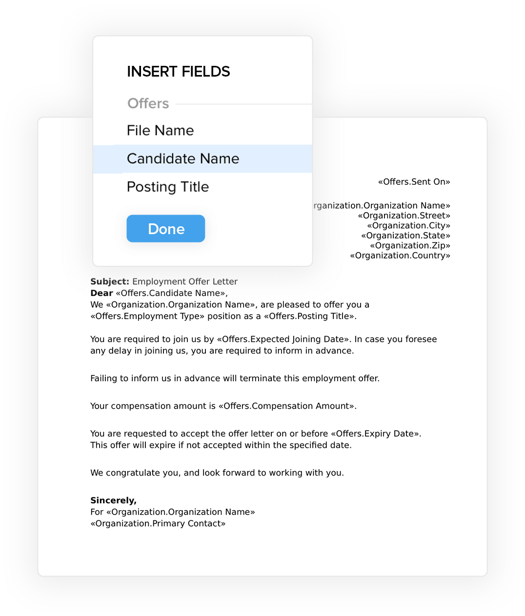 Offer letter management | Zoho Recruit Offer letter management | Zoho Recruit