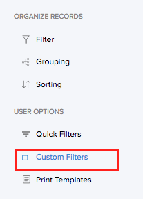 Define Custom Filters | ManageEngine AppCreator Help