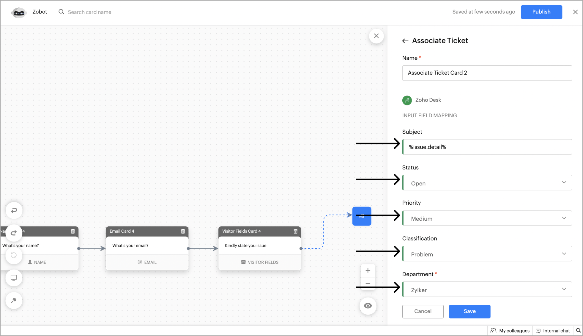 Integration Blocks | Codeless Bot - Zoho SalesIQ