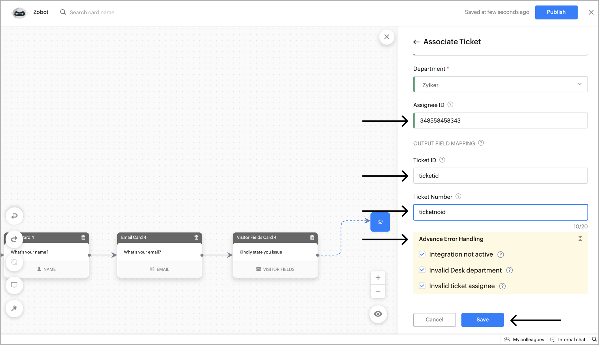 Integration Blocks | Codeless Bot - Zoho SalesIQ