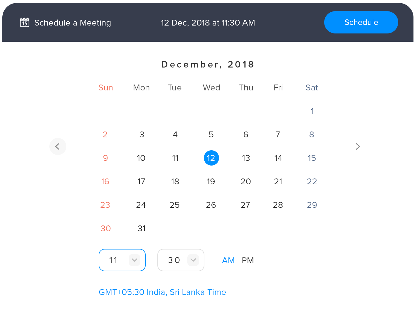 Widget - Calendar