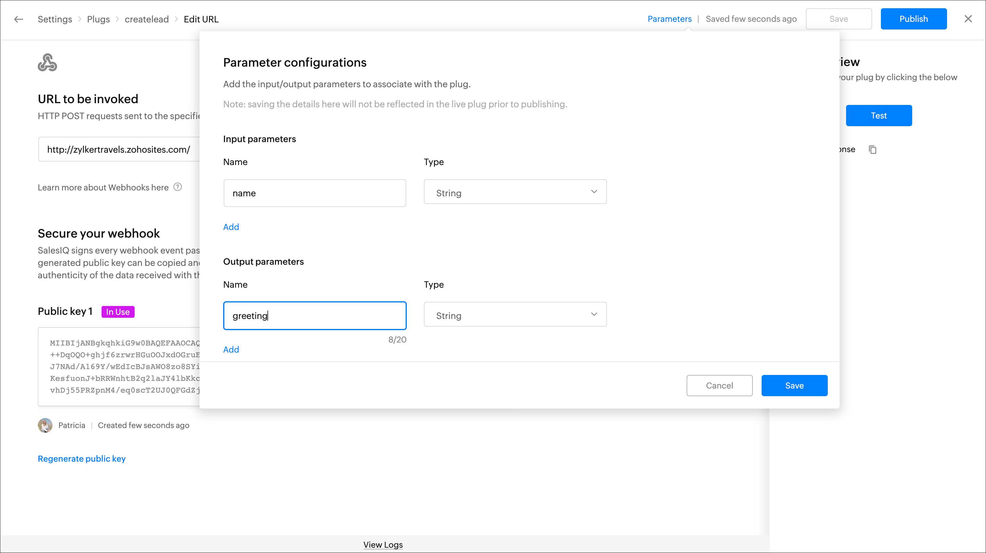 Registering a Webhook - Plugs