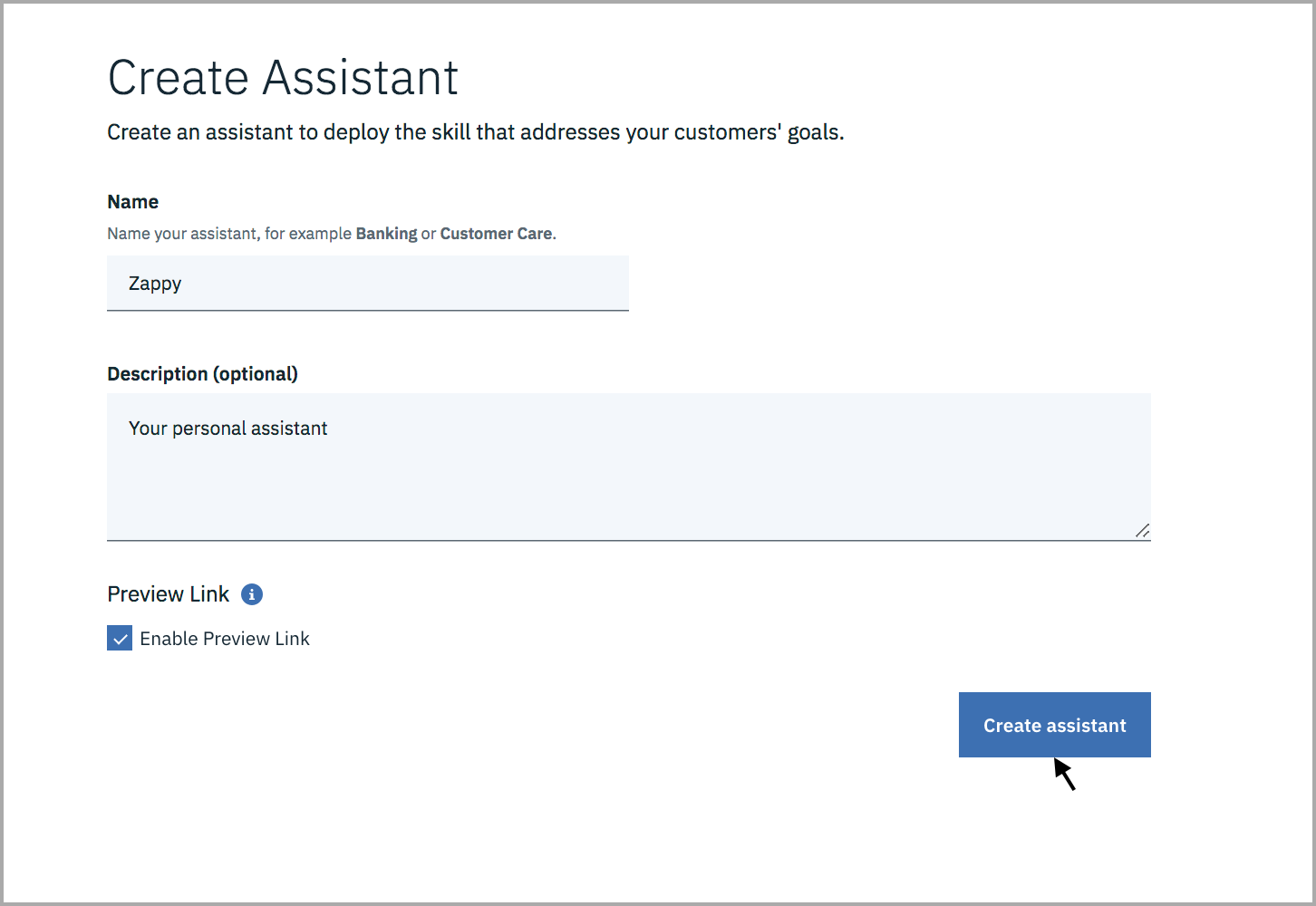 Basics of integrating the Watson Assistant platform