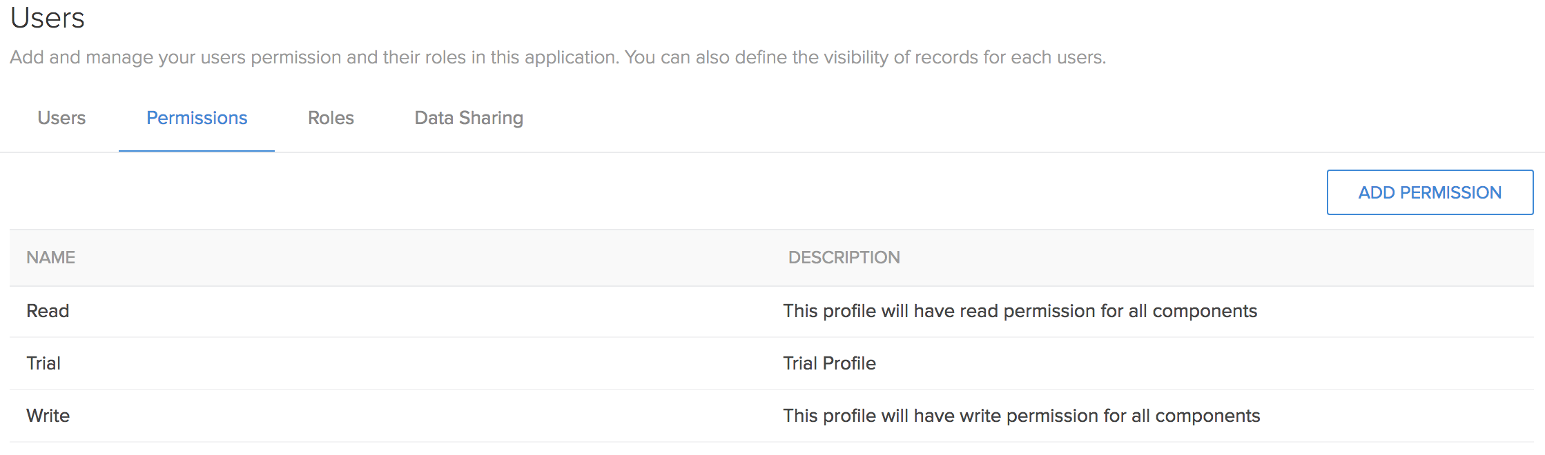 Configure/Add Permission Set | ManageEngine AppCreator Help
