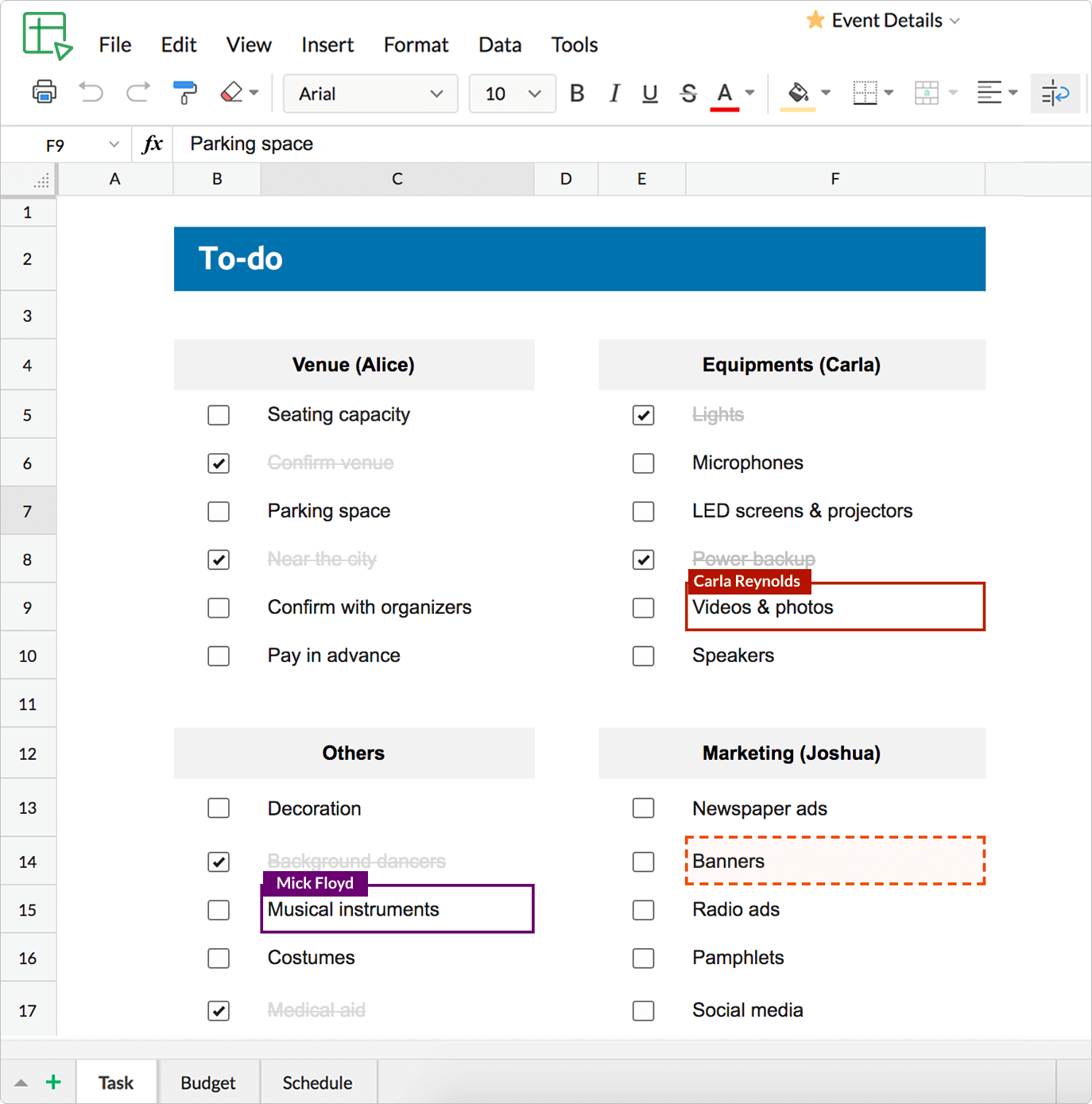 Alternative gratuite à Excel sur le cloud | Zoho Sheet