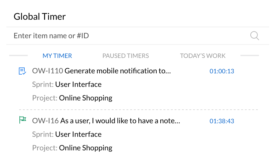 Timesheets : Zoho Sprints