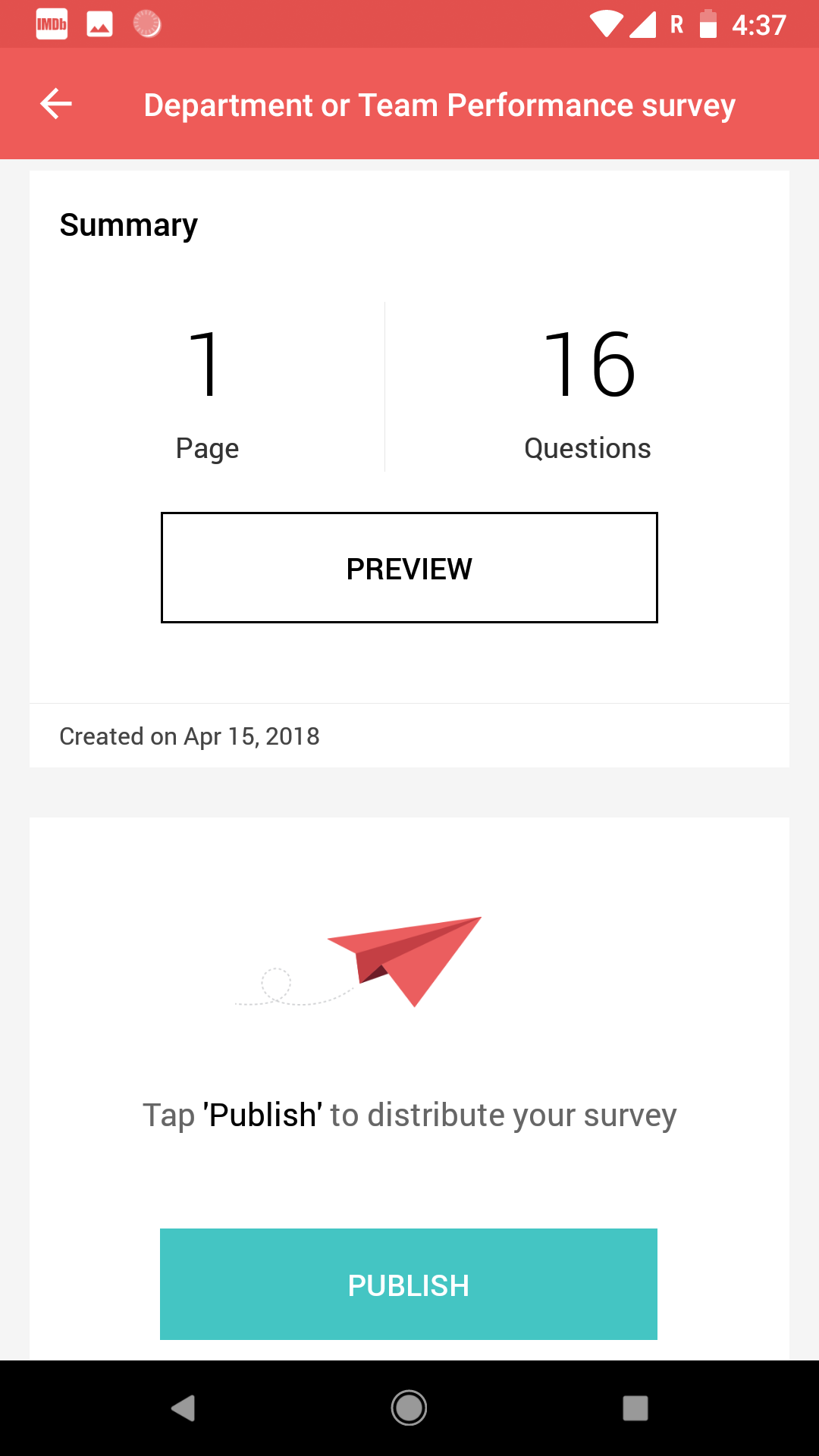 Help Guide for Zoho Survey's Android App