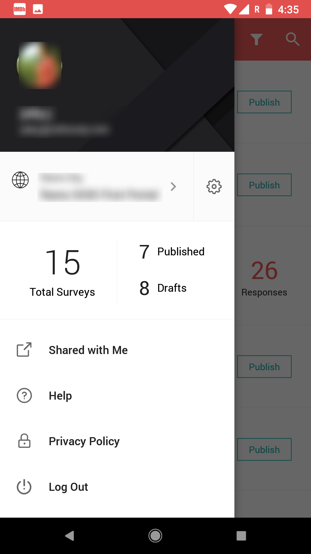 Help Guide for Zoho Survey's Android App