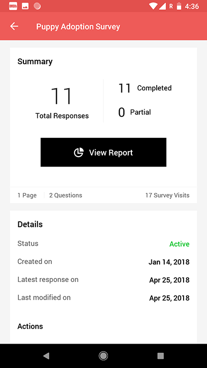 Help Guide for Zoho Survey's Android App