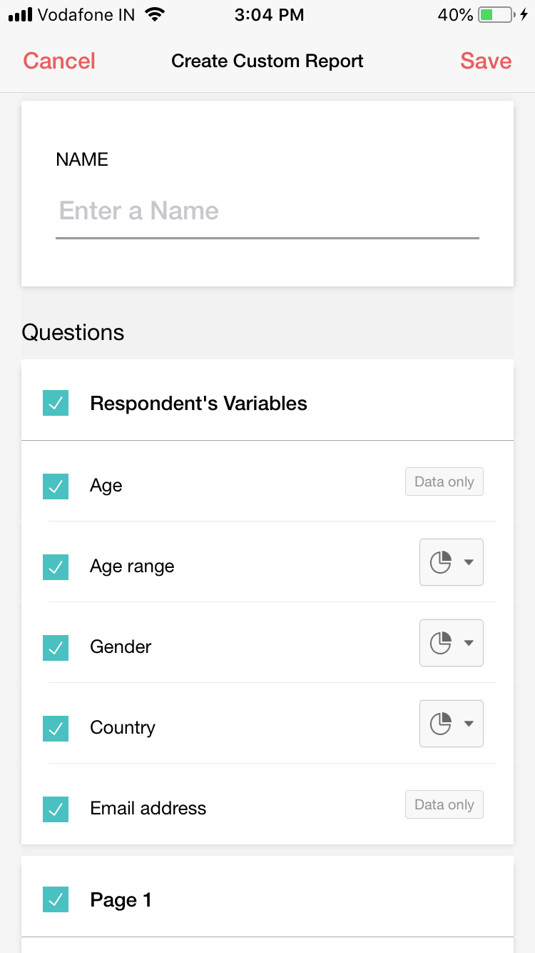 Help Guide for Zoho Survey's iPhone (iOS) App
