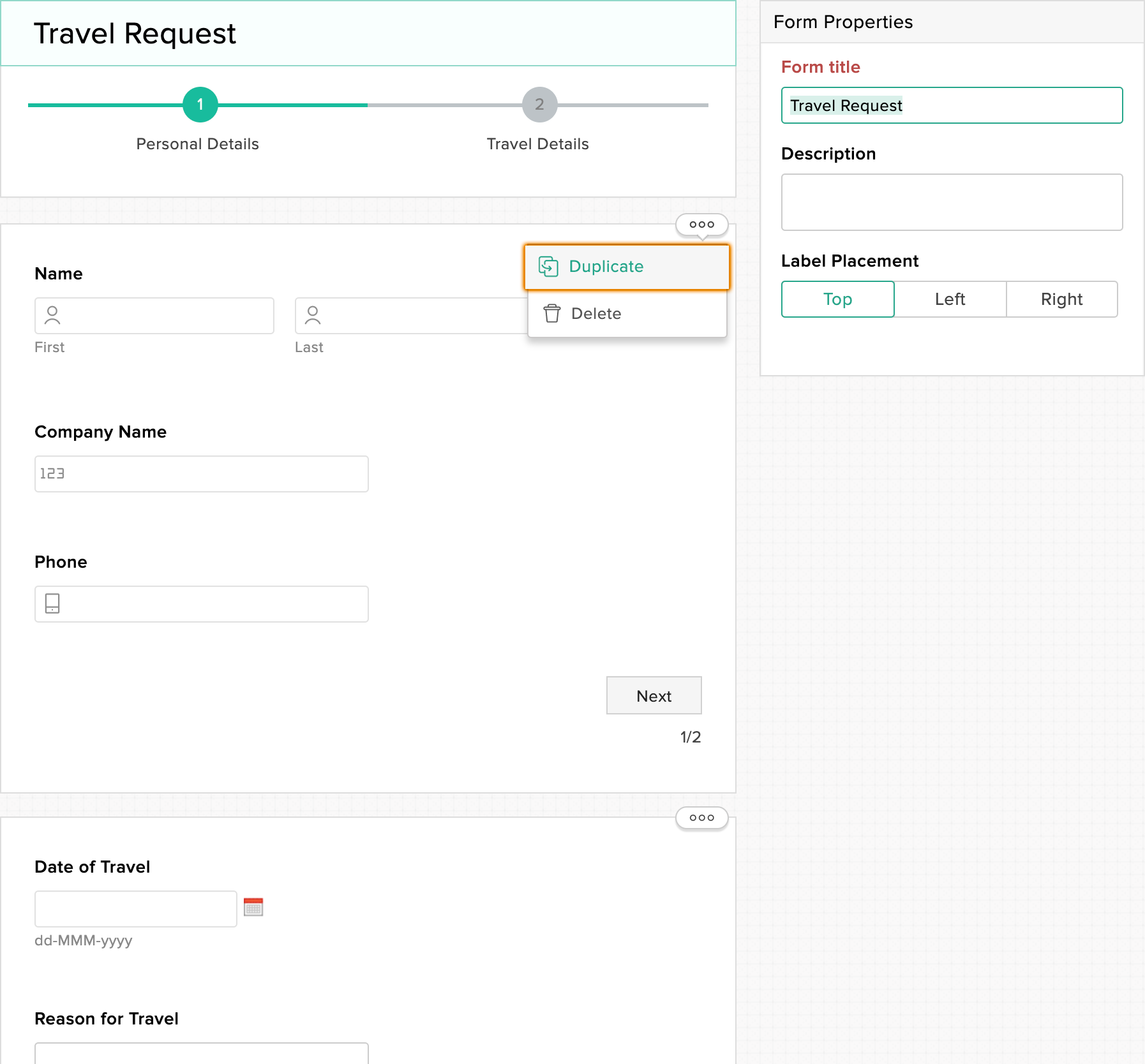 Multi-page Forms| Zoho Forms - User Guide Multi-page Forms| Zoho Forms - User Guide