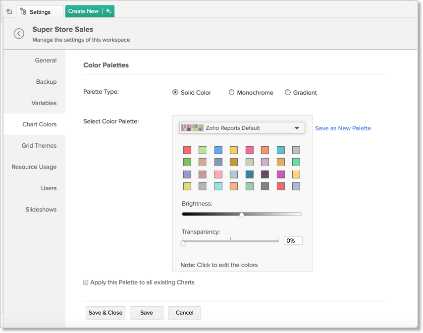 Workspace Settings l Zoho Analytics Help