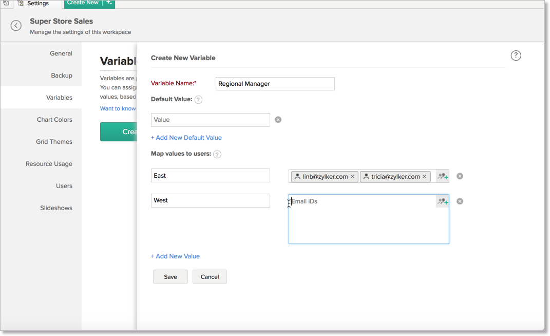 Workspace Settings l Zoho Analytics Help