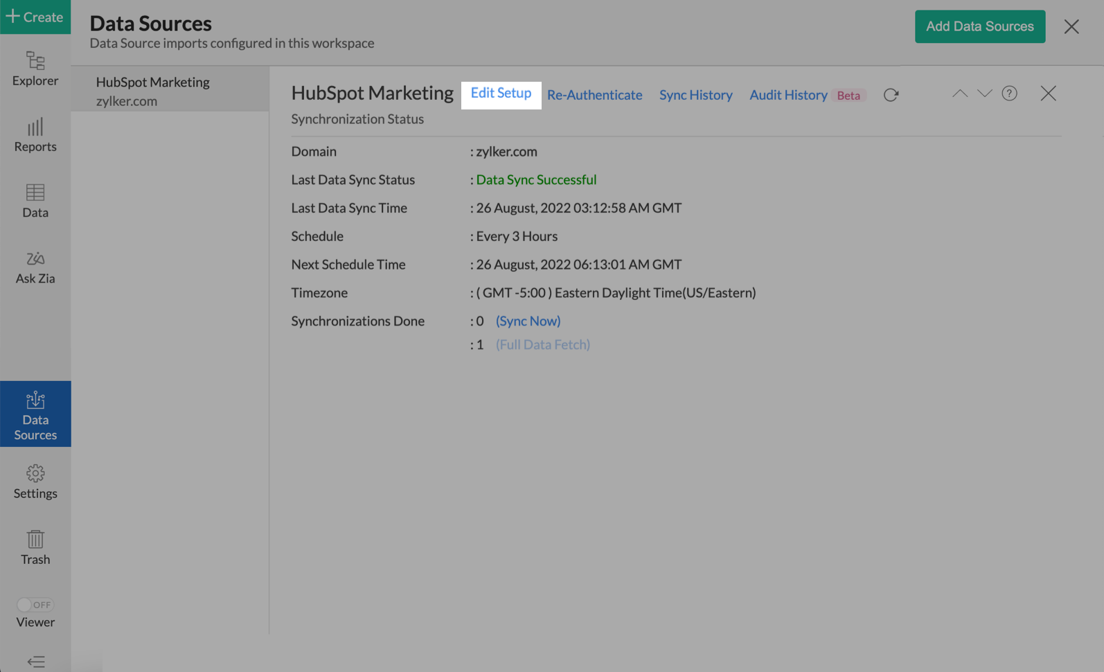 HubSpot Marketing l Zoho Analytics Help