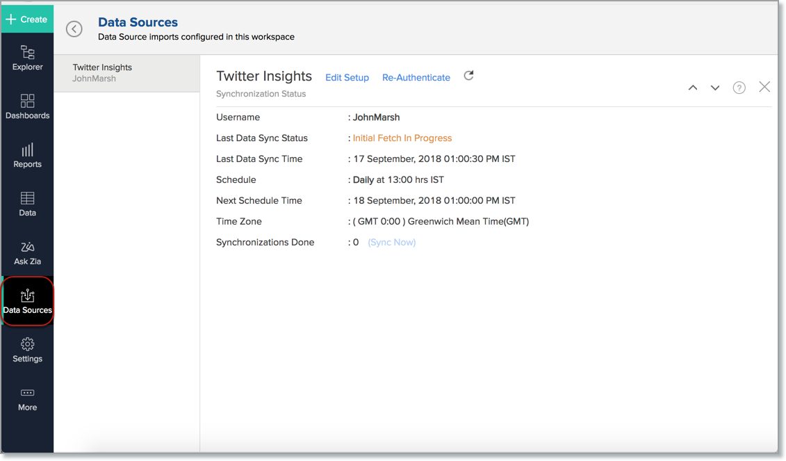 Twitter Analytics l Zoho Analytics Help