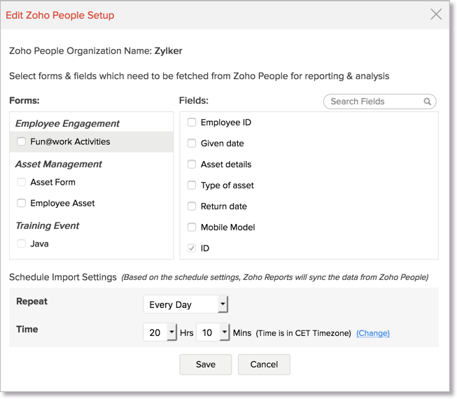 Zoho People l Zoho Analytics Help