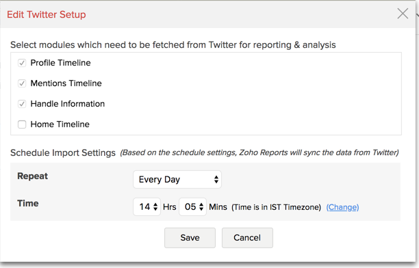 Twitter Analytics l Zoho Analytics Help