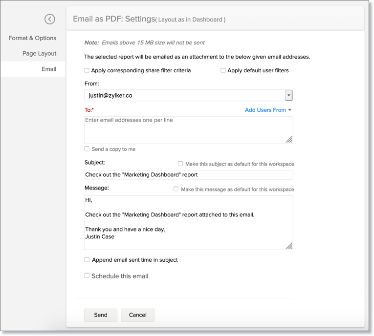 Working with Dashboard