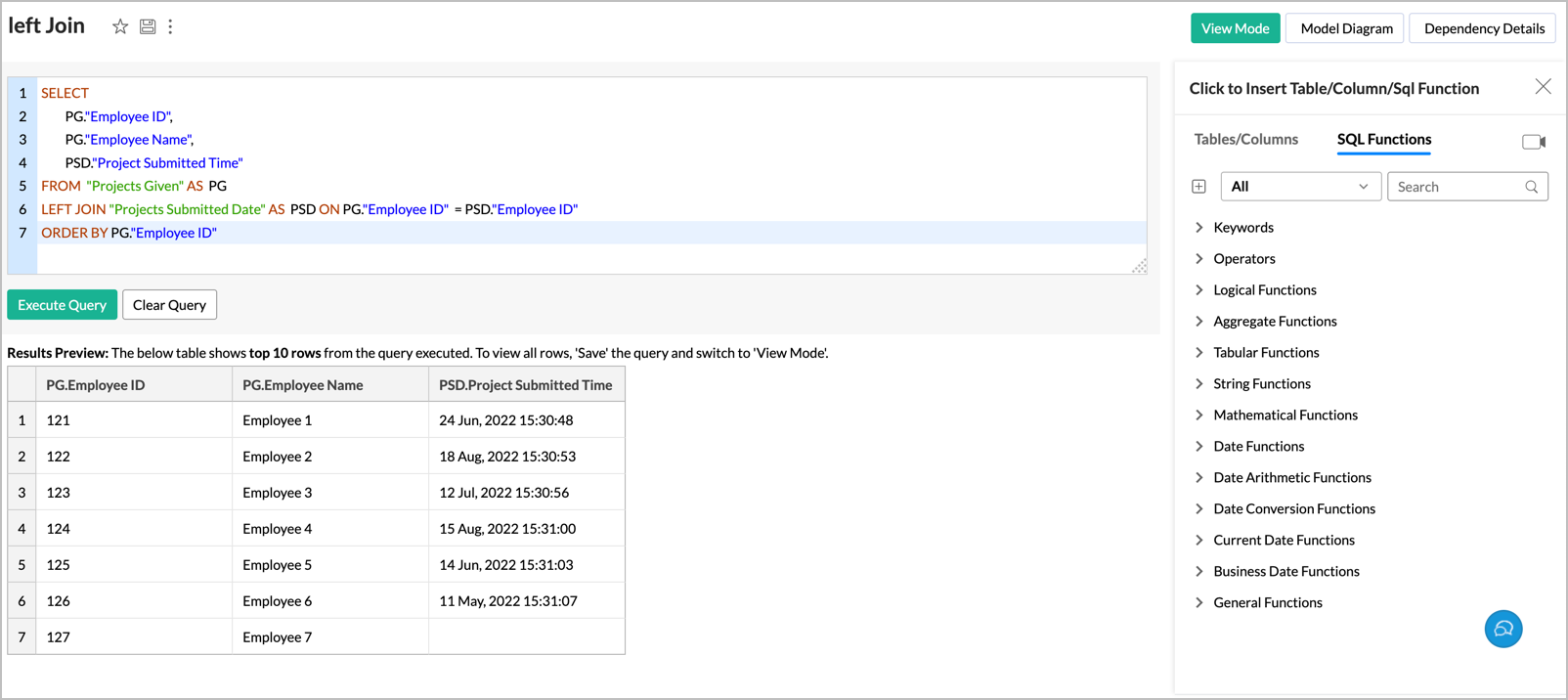 Query Tables l Zoho Analytics Help