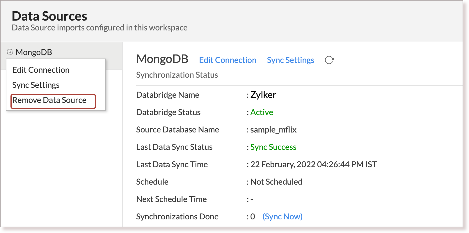 Import Data from MongoDB l Zoho Analytics Help