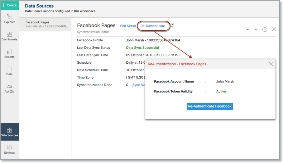 Facebook Page Analytics l Zoho Analytics Help