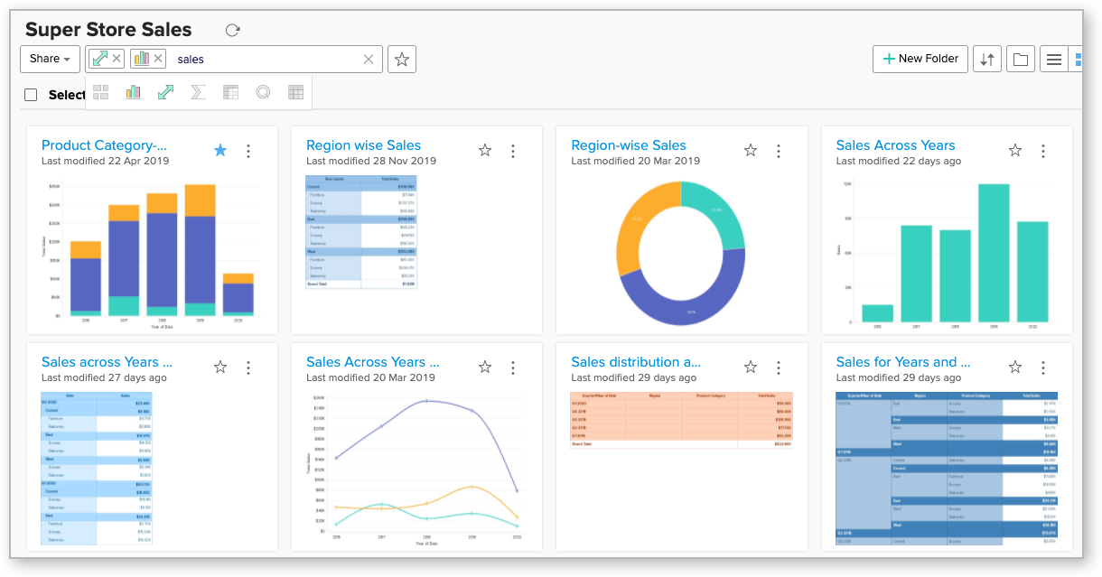 Viewing Workspace l Zoho Analytics Help