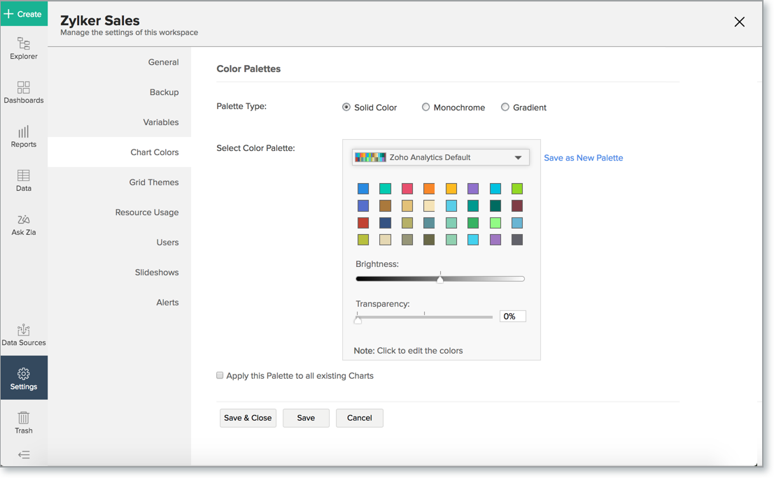 Chart Palette l Zoho Analytics Help