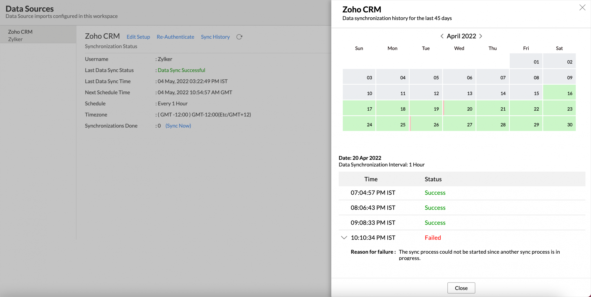 Zoho CRM - Analytics Connector Help