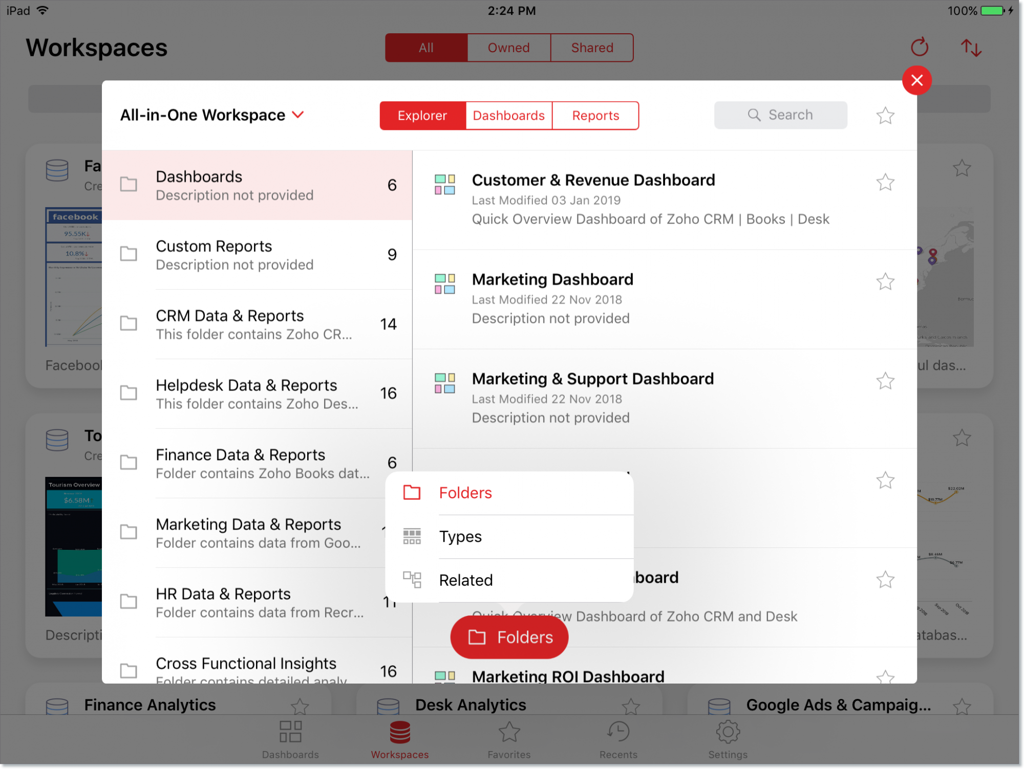 iPad App l Zoho Analytics Help