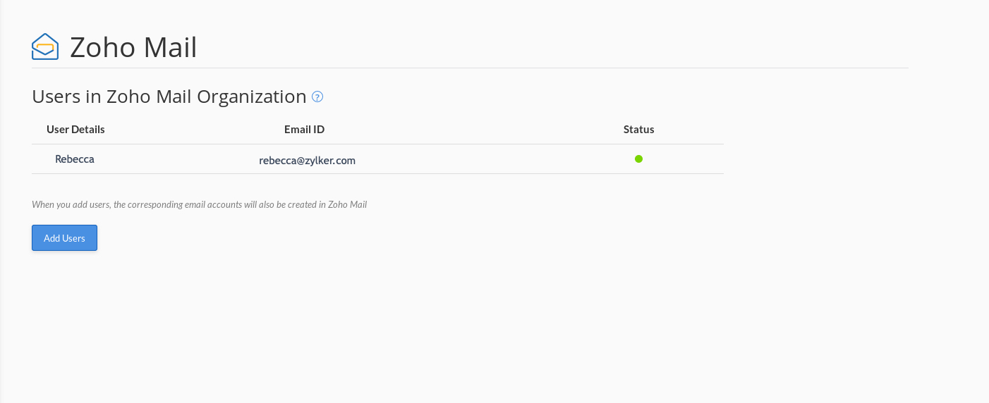 Zoho Mail plugin for cPanel