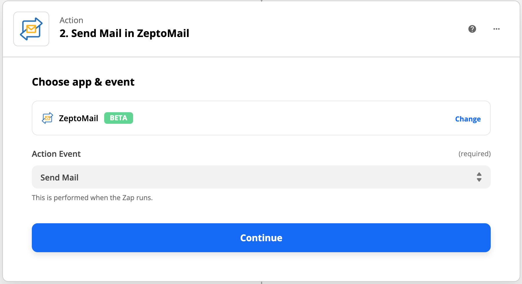 Zapier integration with ZeptoMail