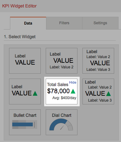 Create KPI Widgets