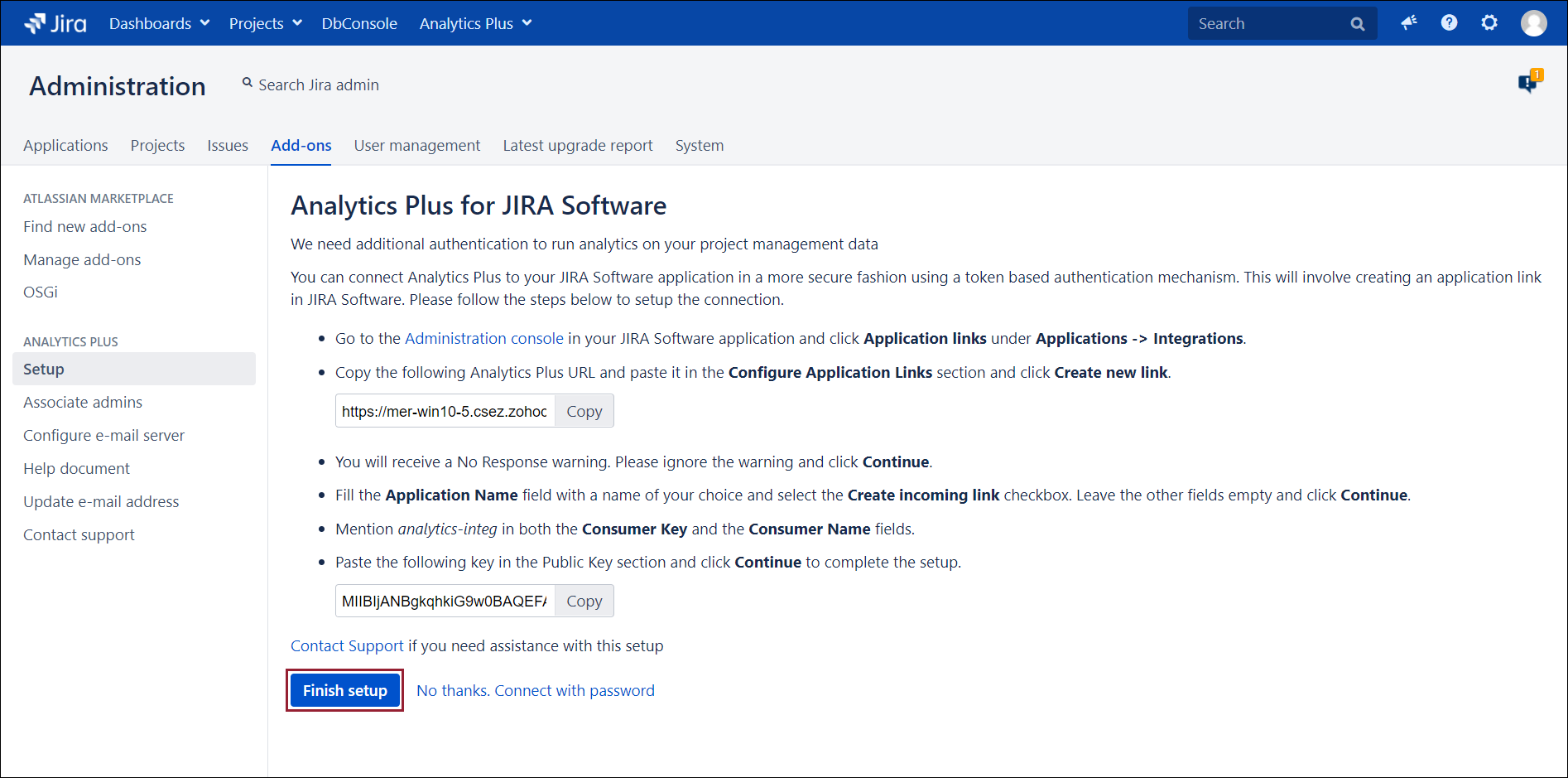 Setting Up The Manageengine Analytics Plus Application Jira Software