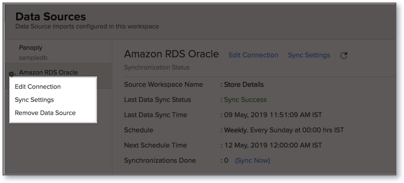 Import from Amazon RDS: Oracle | Zoho Analytics On-Premise