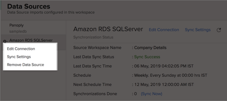 Import from Amazon RDS: SQL Server | Zoho Analytics On-Premise