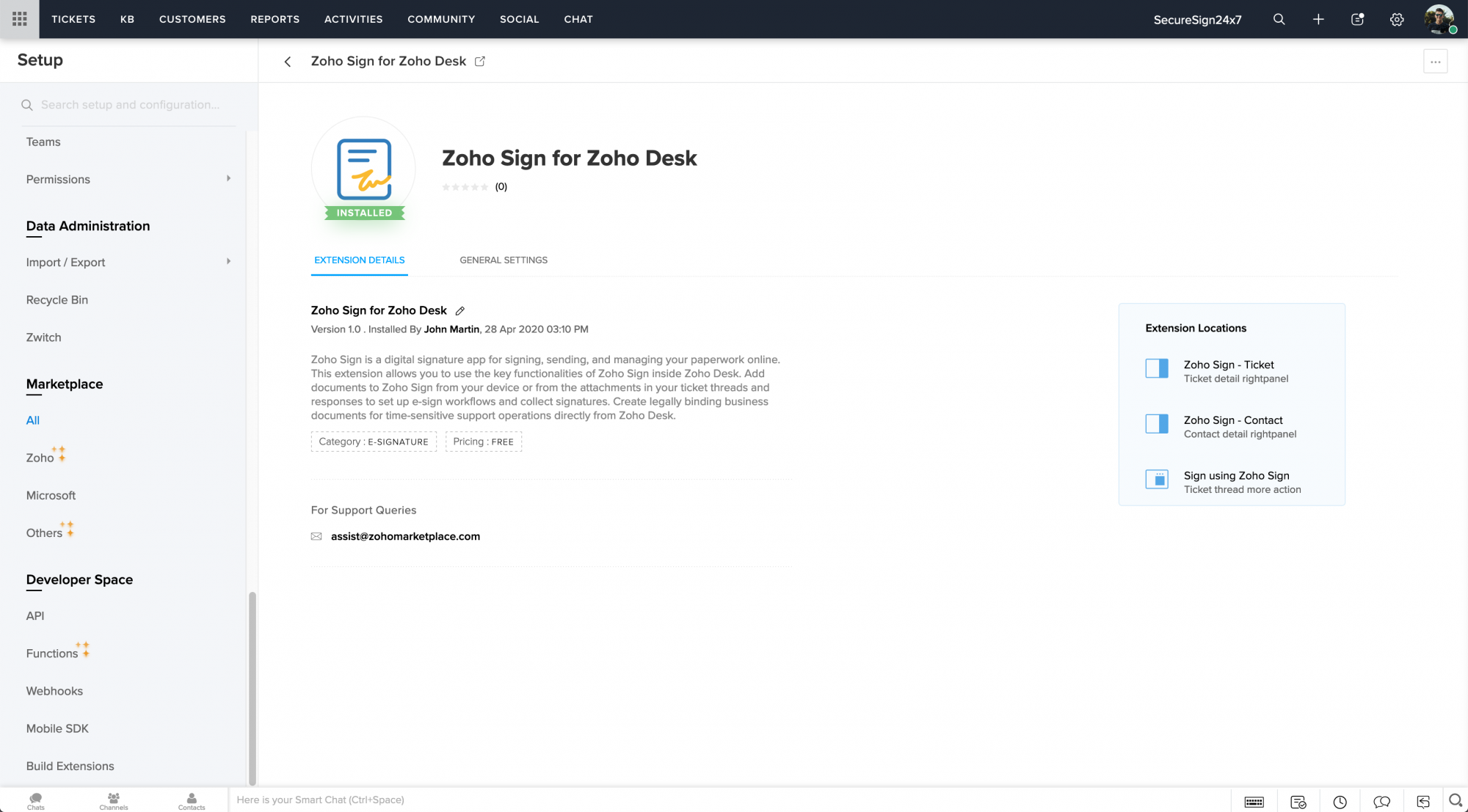 Zoho Sign integration for Zoho Desk | E-Sign in Help desk and customer ... Zoho Sign integration for Zoho Desk | E-Sign in Help desk and customer ...