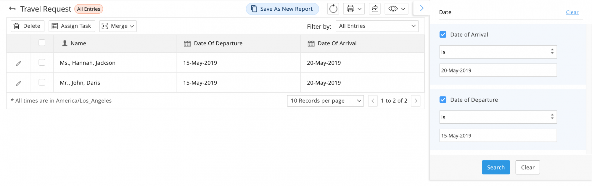 Form Entries | Zoho Forms - User Guide