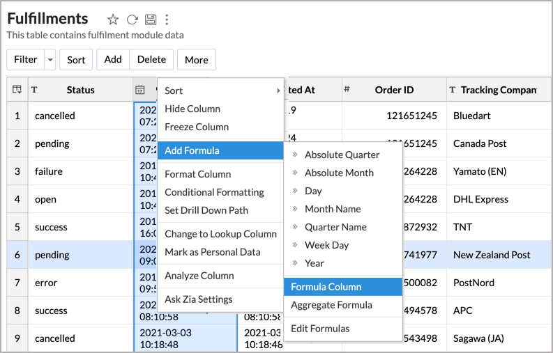 Formula Column l Advanced Analytics Help
