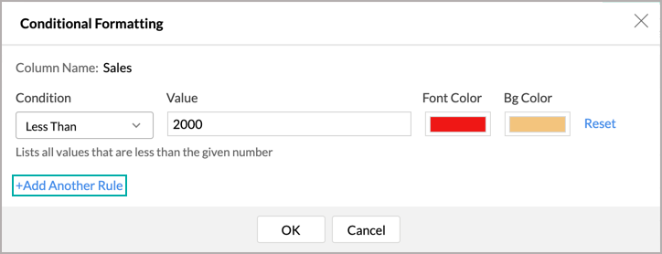 Customizing a Tabular View | Zoho Analytics Help