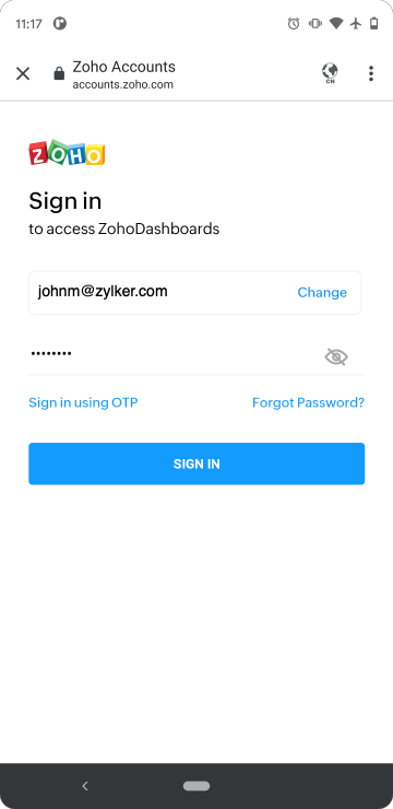 Zoho Analytics - Dashboards for Android | Zoho Analytics Help