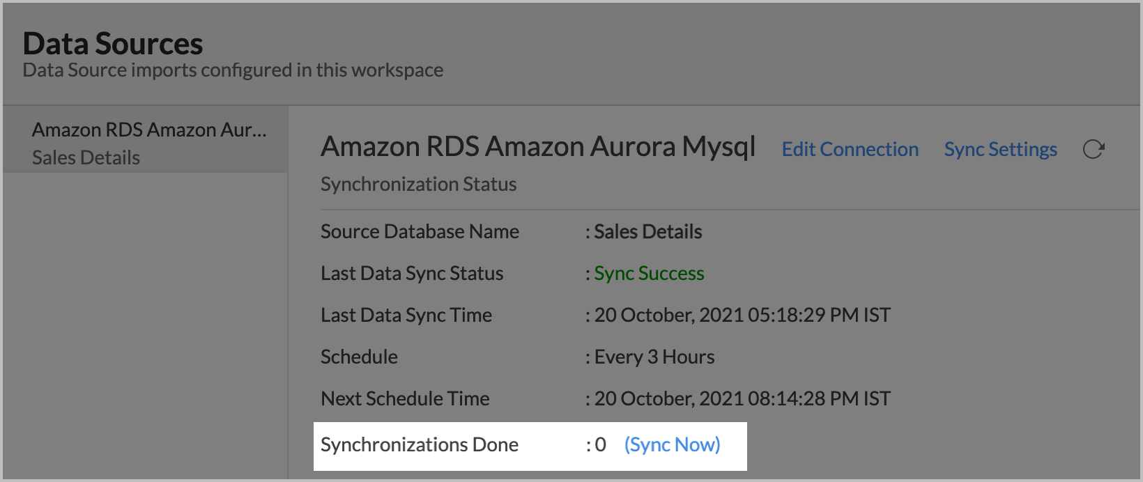 Import Data from Amazon Aurora MySQL l Zoho Analytics Help