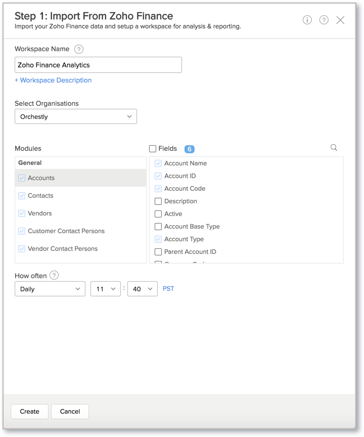Zoho Finance l Zoho Analytics Help